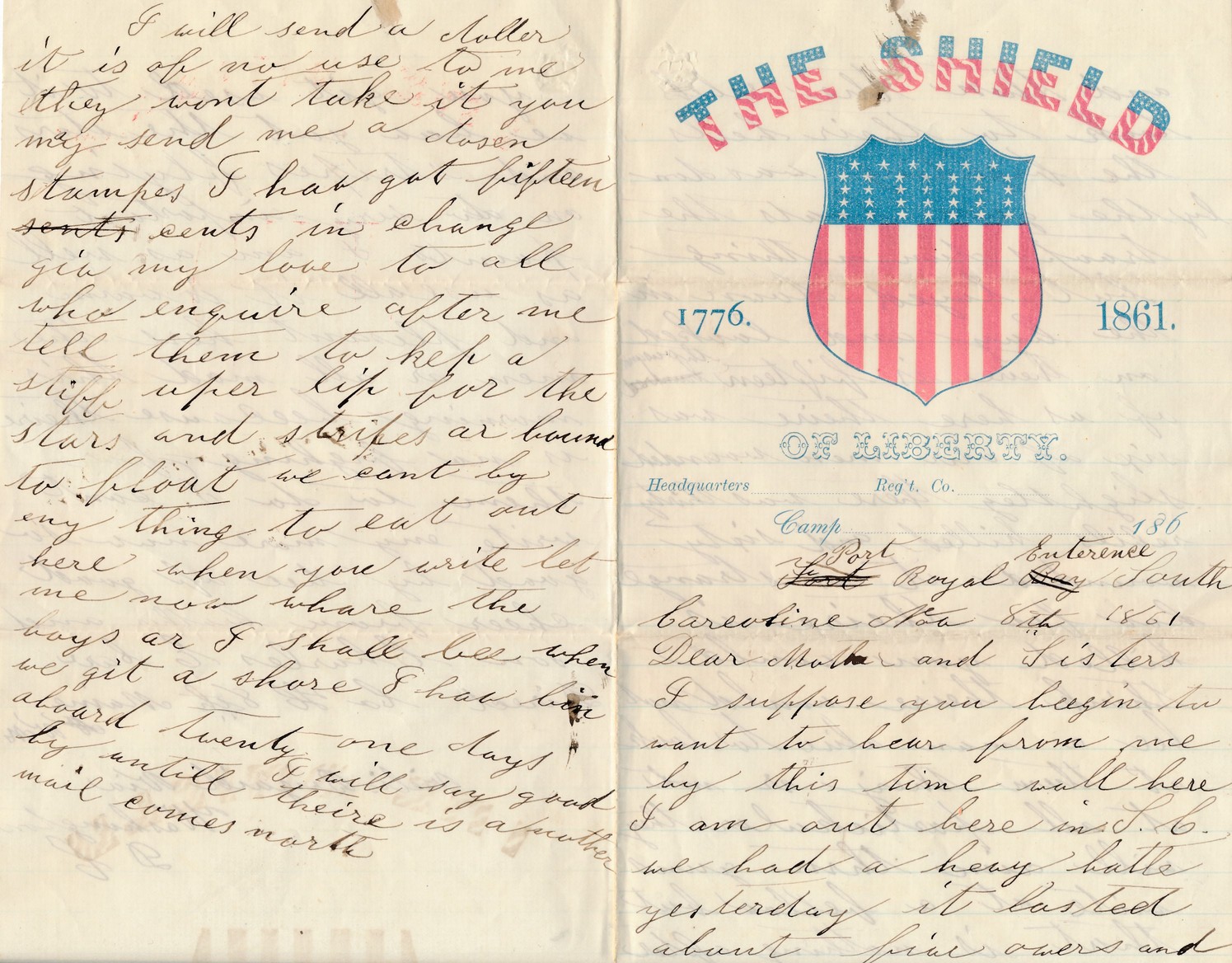 Charles Carr Killed in Action Civil War Letters and plaque | MA Antique ...
